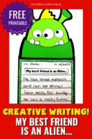 Alien Craftivity – Halloween Kids Craft & Creative Writing Project