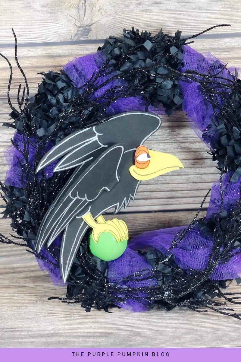 Disney Villain Maleficent's Diablo Raven Wreath for Halloween
