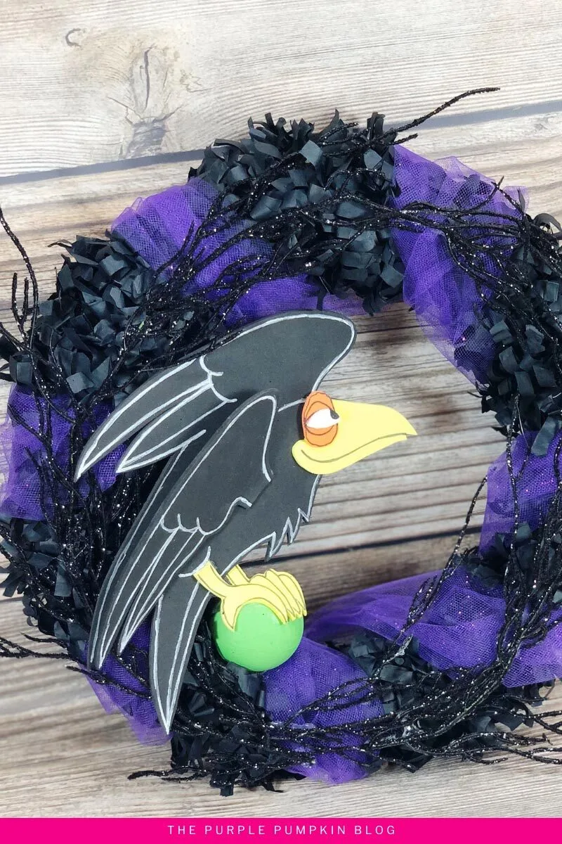 Disney Villain Maleficent's Diablo Raven Wreath for Halloween