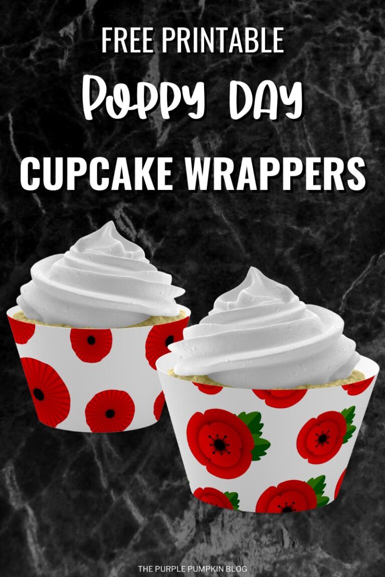 Free Printable Poppy Day Cupcake Toppers for Remembrance Day