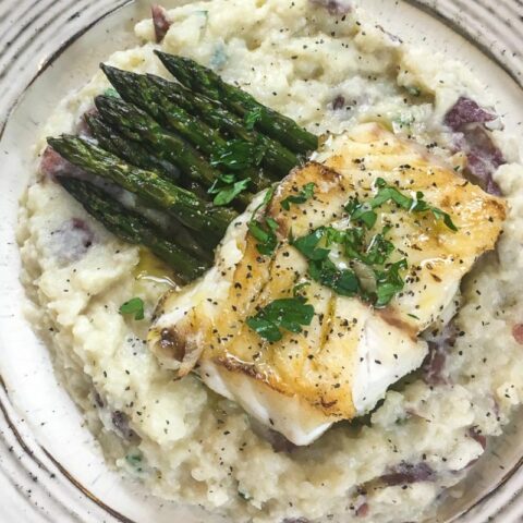 Pan-Seared Fish with Lime Butter Sauce (Cod, Grouper, Snapper)