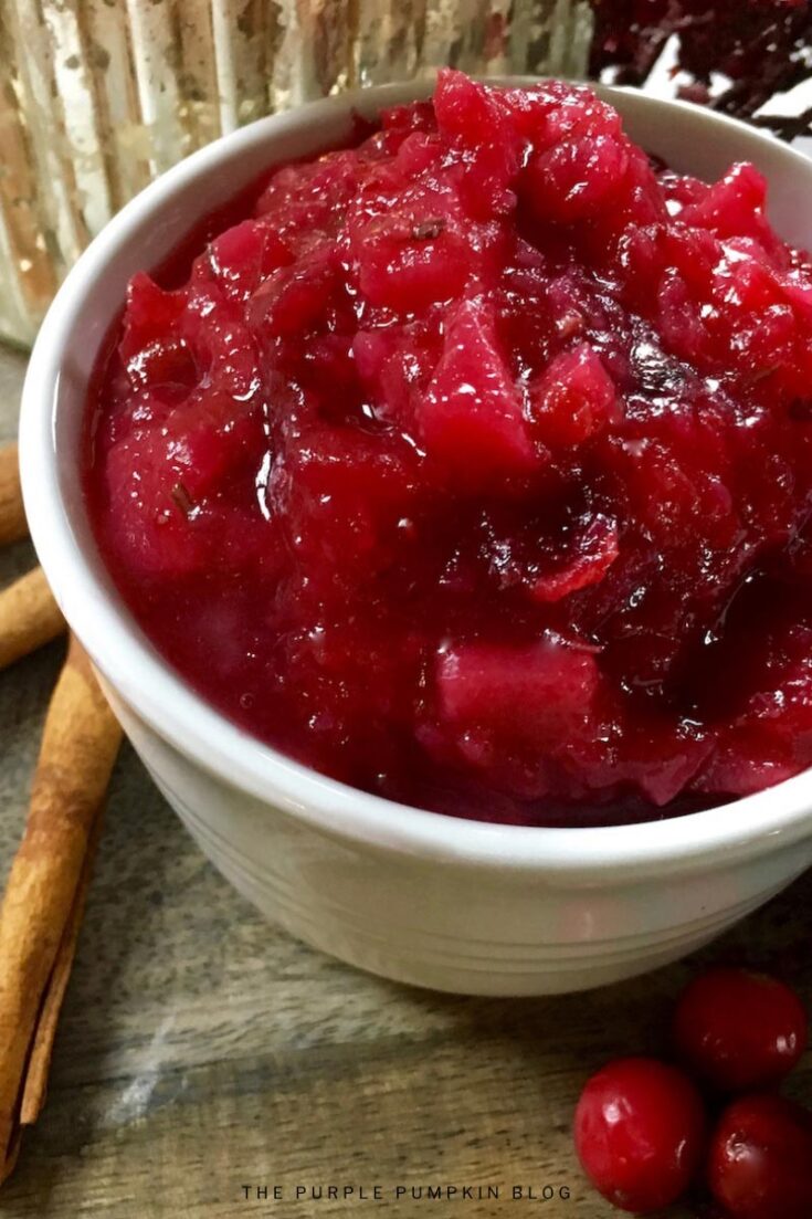 Cranberry Pear Sauce with Rosemary & Ginger