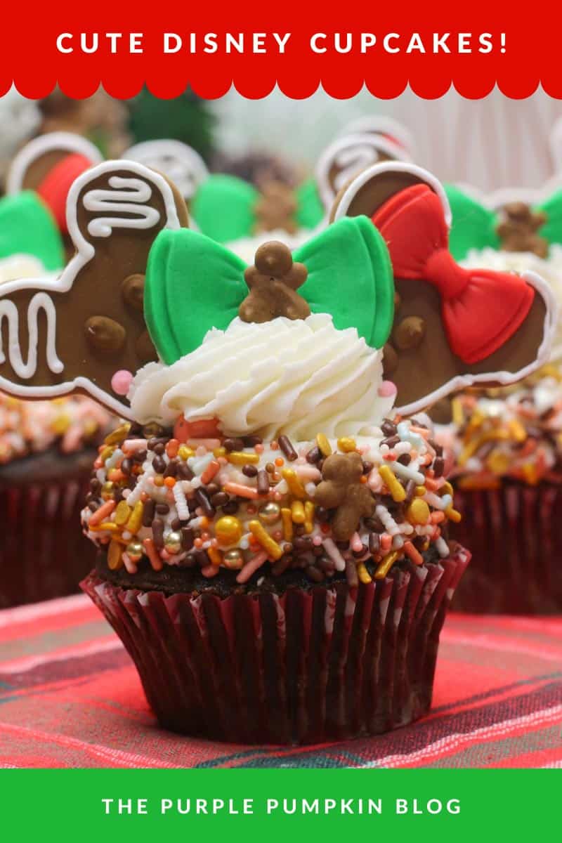 Gingerbread Mickey Minnie Cupcakes