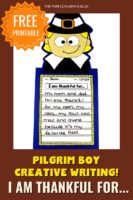 Pilgrim Boy Craftivity – Thanksgiving Kids Craft & Writing Project