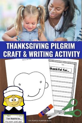 Pilgrim Girl Craftivity – Thanksgiving Kids Craft & Creative Writing ...
