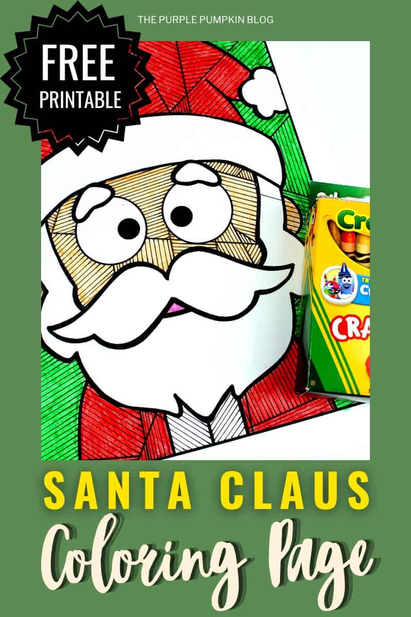 Free Printable Santa Claus Coloring Sheet for Christmas!