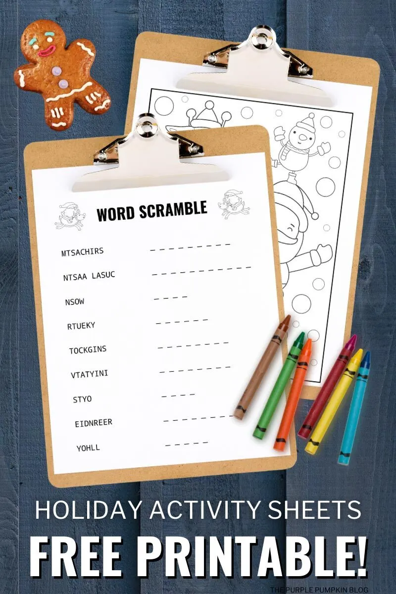 Free Printable Christmas Activity Sheets for Kids (Print at Home!)