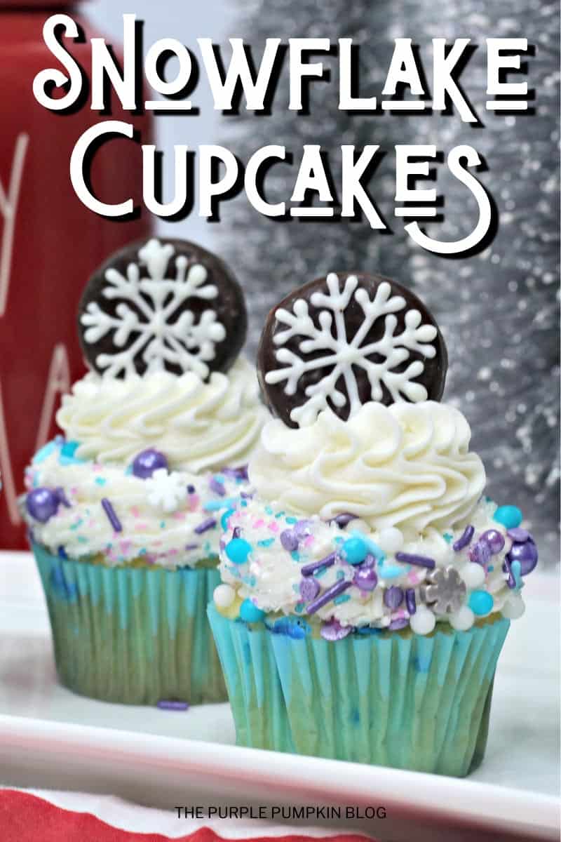 Gorgeous Snowflake Cupcakes Topped with a Peppermint Pattie