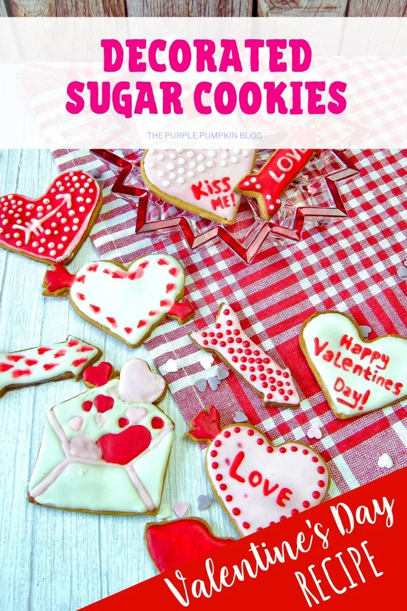 Decorated Valentine's Day Sugar Cookies