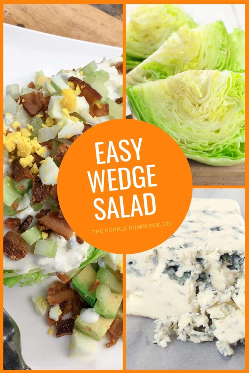 Iceberg Lettuce Wedge Salad with Bacon & Blue Cheese Dressing