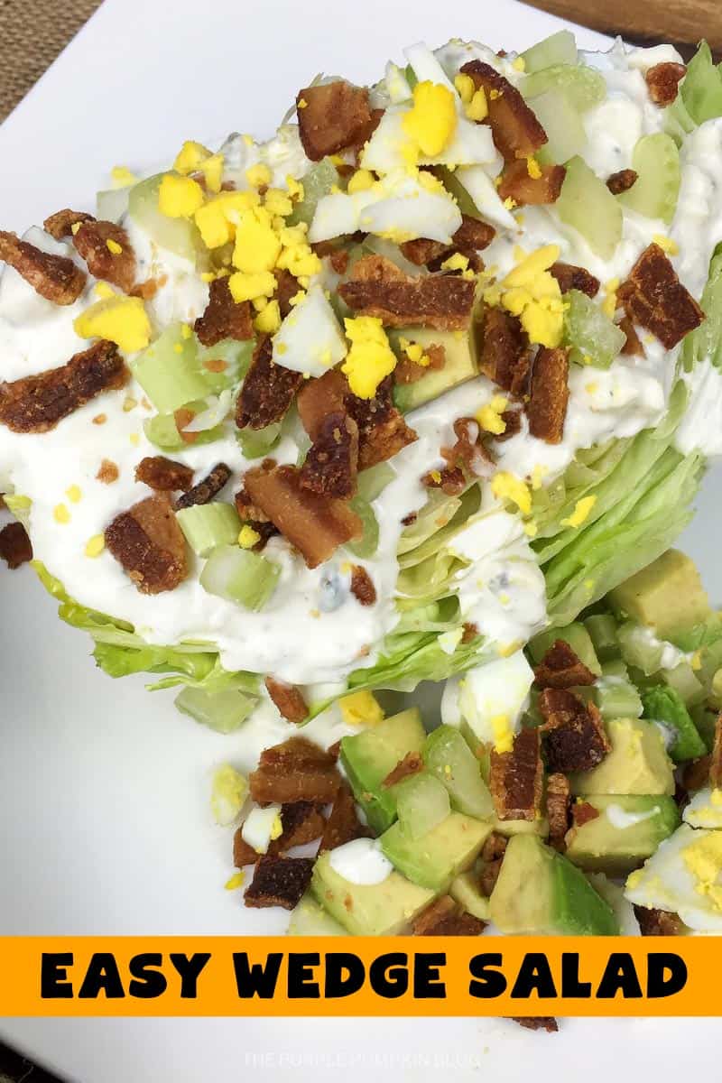 Iceberg Lettuce Wedge Salad with Bacon & Blue Cheese Dressing