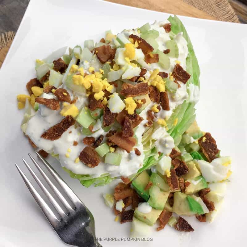 Iceberg Lettuce Wedge Salad with Bacon & Blue Cheese Dressing