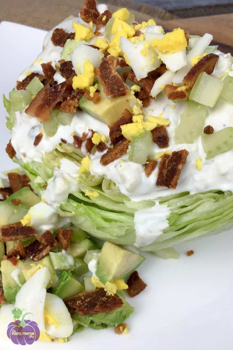 Iceberg Lettuce Wedge Salad with Bacon & Blue Cheese Dressing