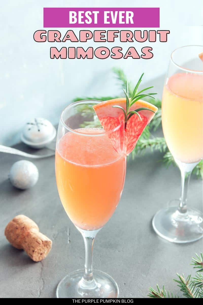 Mint Grapefruit Mimosas for Sunday Brunch