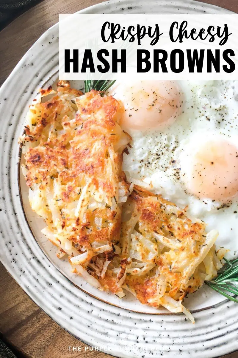 Crispy Cheesy Hash Browns in a Cast Iron Skillet