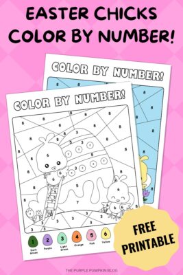 Free Easter Chicks Color By Numbers Printable