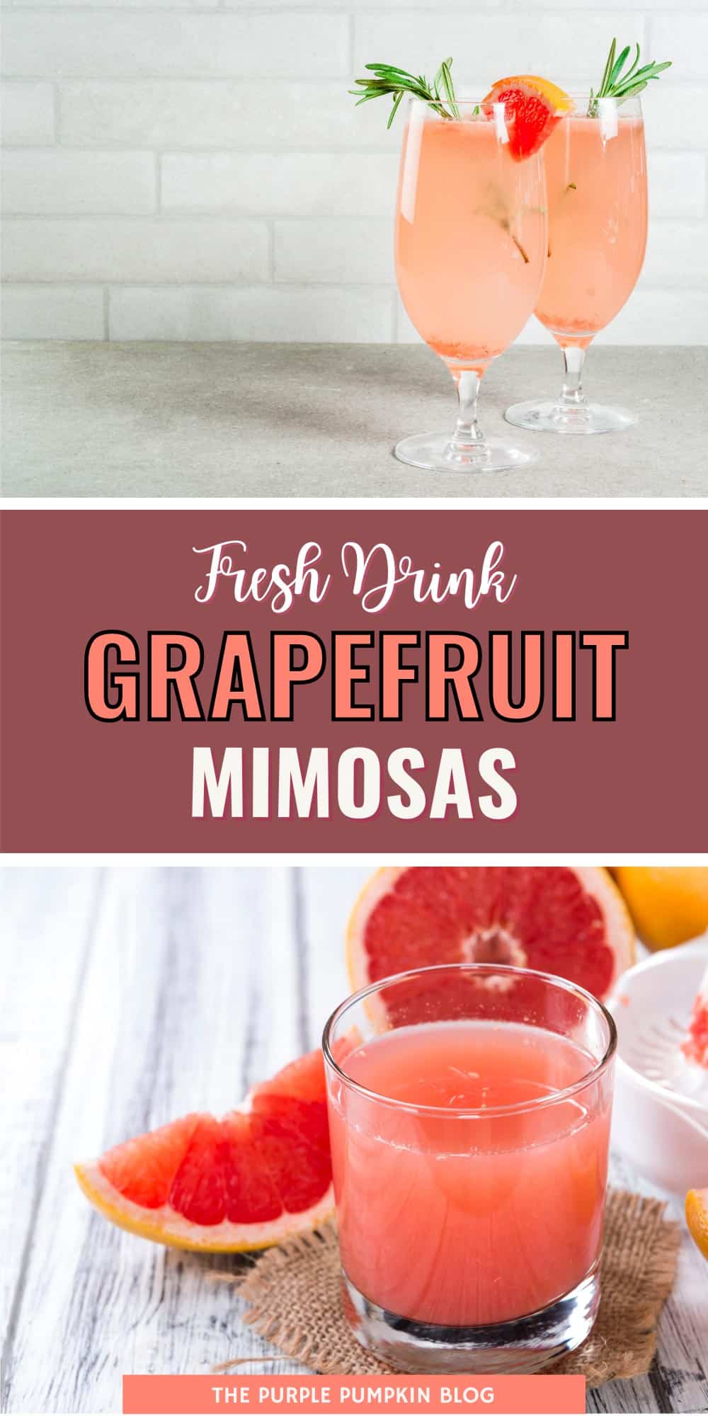 Mint Grapefruit Mimosas for Sunday Brunch