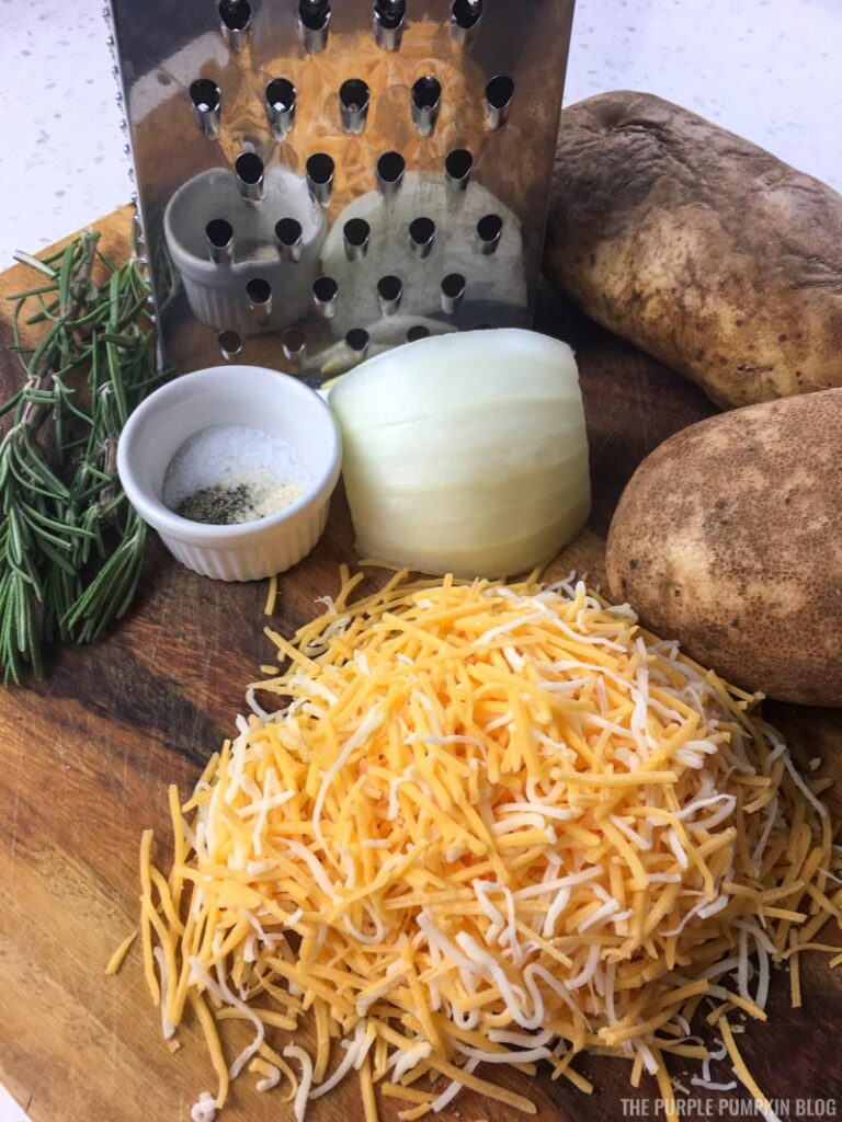 Crispy Cheesy Hash Browns in a Cast Iron Skillet