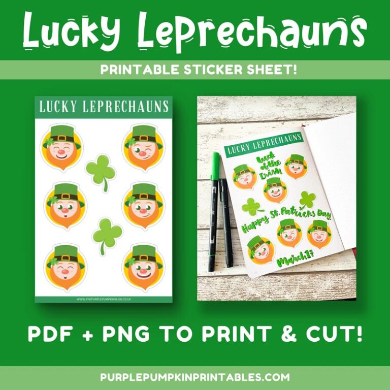 Digital & Printable Leprechaun Stickers for St. Patrick's Day!