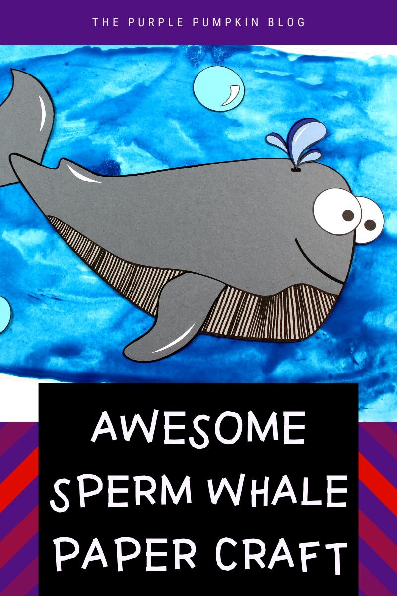 Paper Sperm Whale Craft with Free Printable Template!