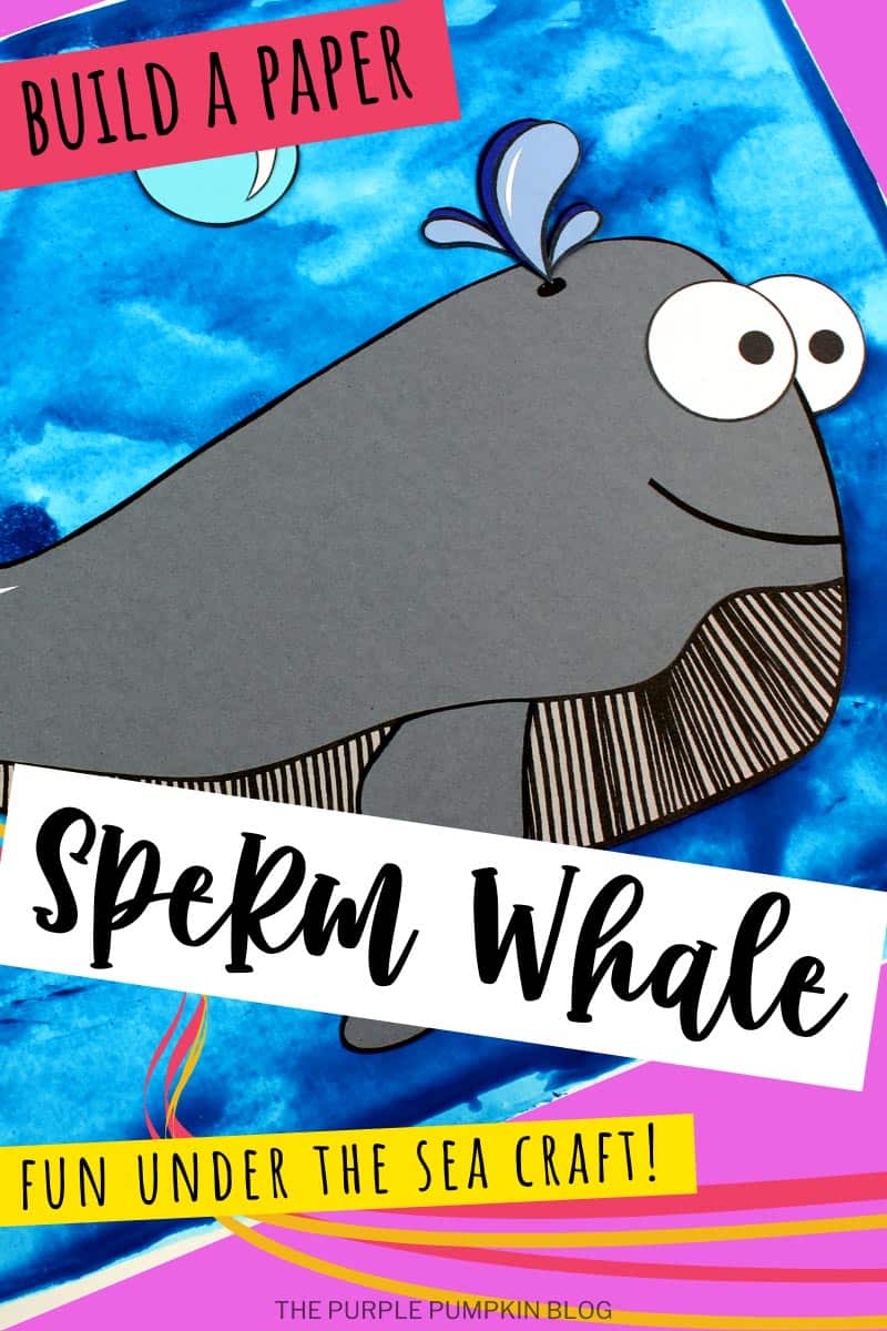 Paper Sperm Whale Craft with Free Printable Template!