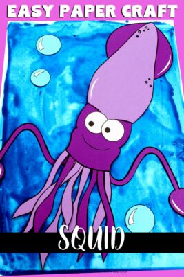 Make This Fun Paper Squid Craft with Construction Paper!