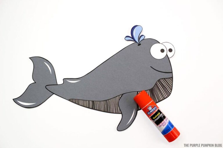 Paper Sperm Whale Craft with Free Printable Template!