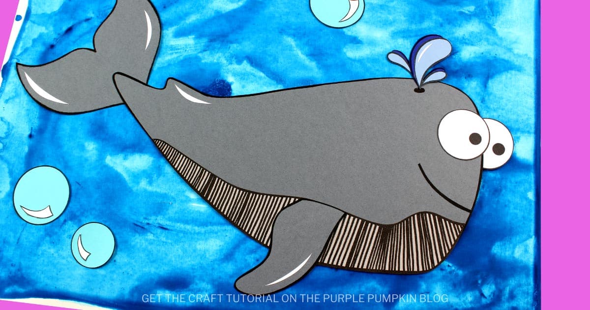 Paper Sperm Whale Craft with Free Printable Template!