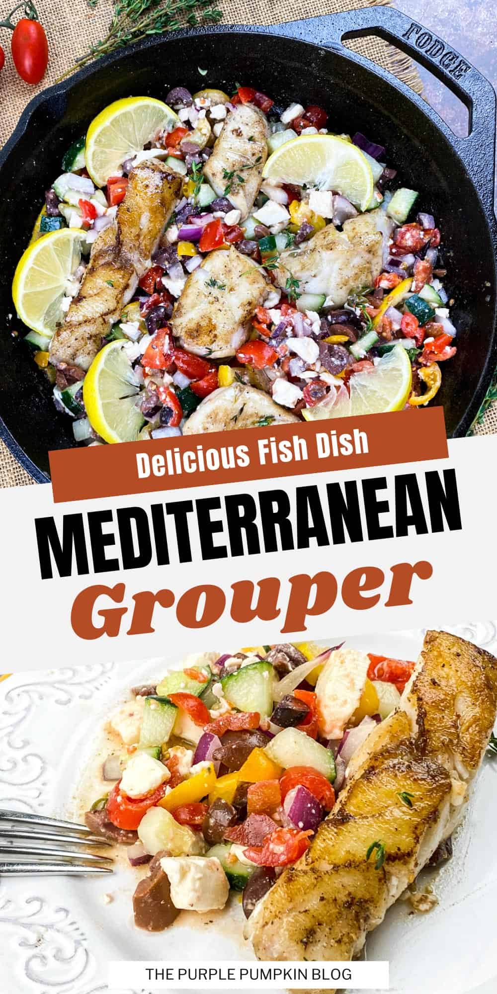 Mediterranean Grouper with Tomato-Cucumber Salad
