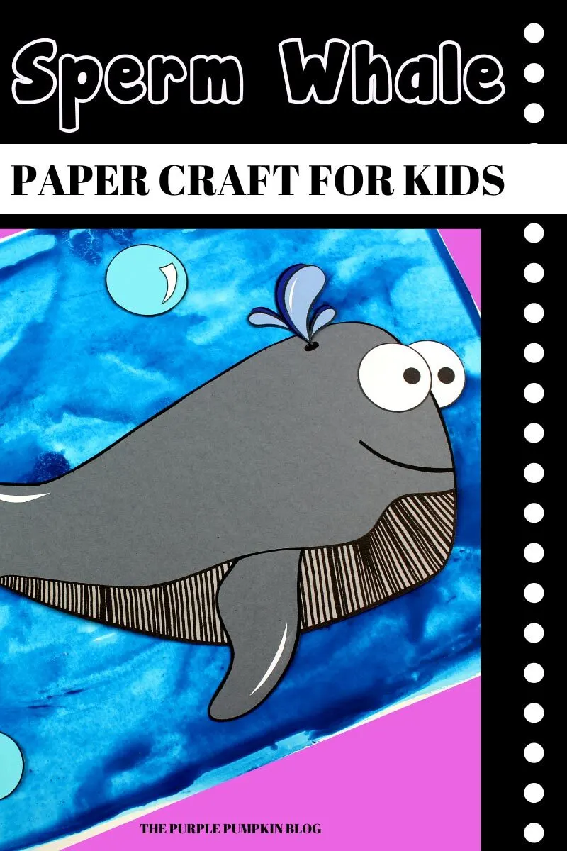 Paper Sperm Whale Craft with Free Printable Template!