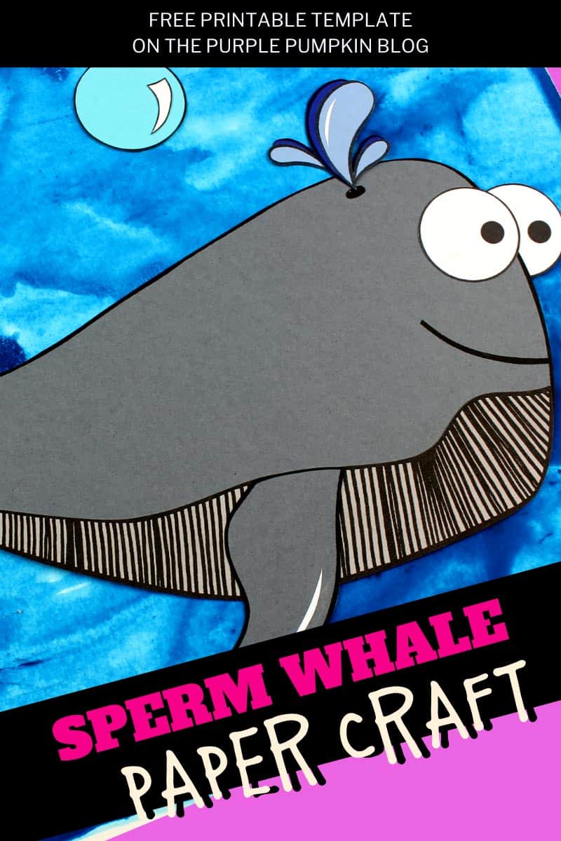 Paper Sperm Whale Craft with Free Printable Template!