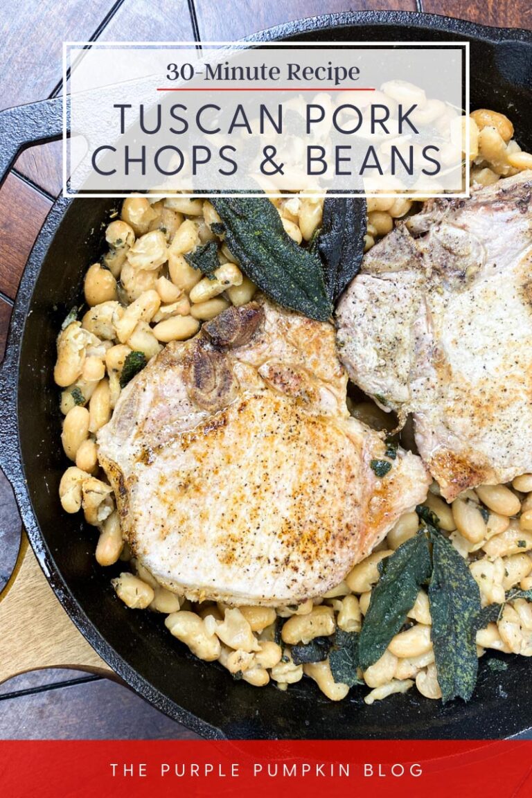 Tuscan Pork Chops with White Beans and Crispy Sage