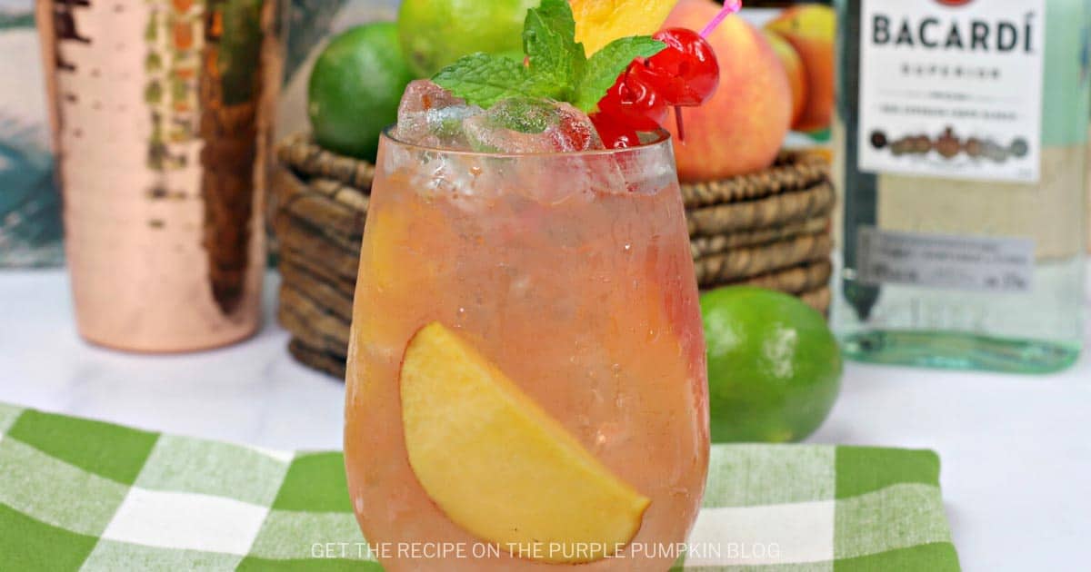 Cuban Rum and Peach Cocktail - A Delicious Tropical Summer Beverage