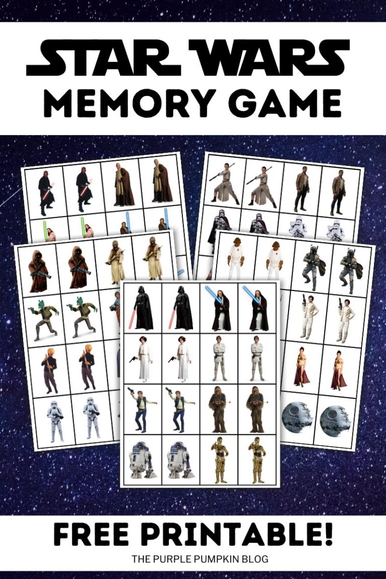 Free Printable Star Wars Memory Game Cards for May the 4th!