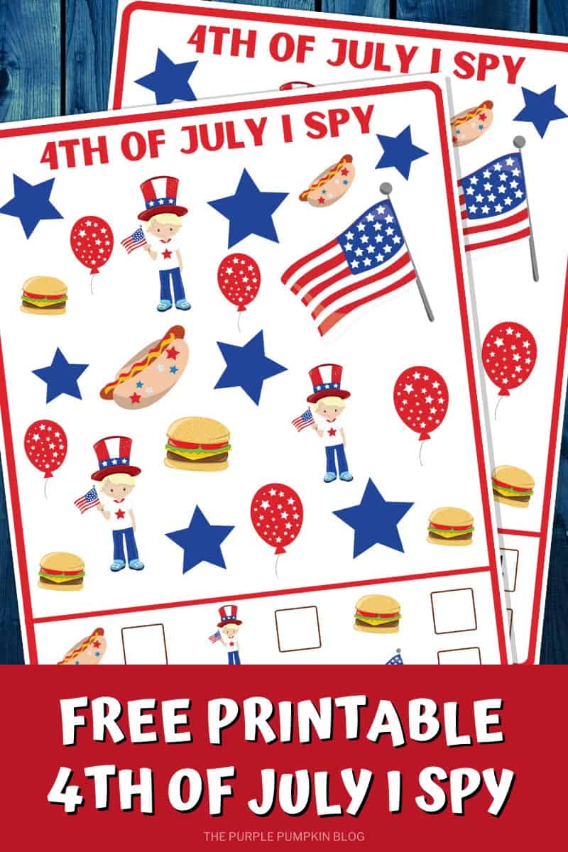 4th of July I Spy Printable! Fun Search & Count Game for Kids!