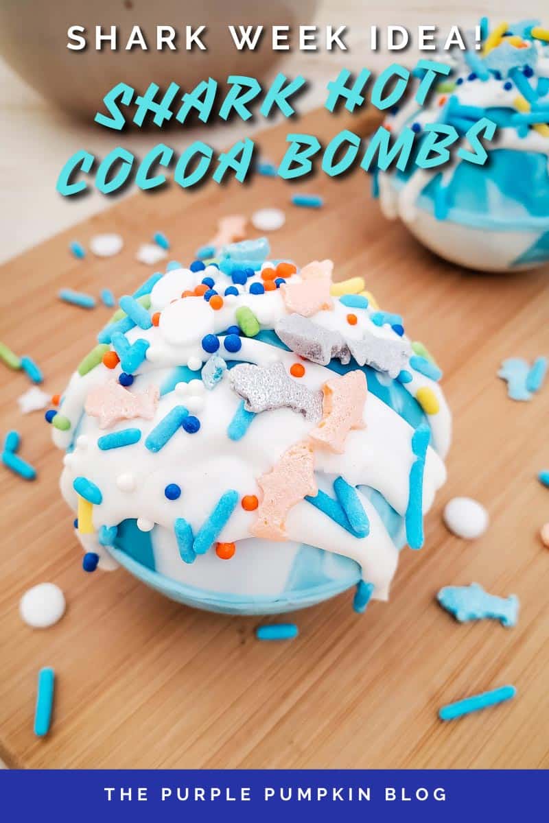 Shark Hot Cocoa Bombs for Shark Week or a Baby Shark Party!
