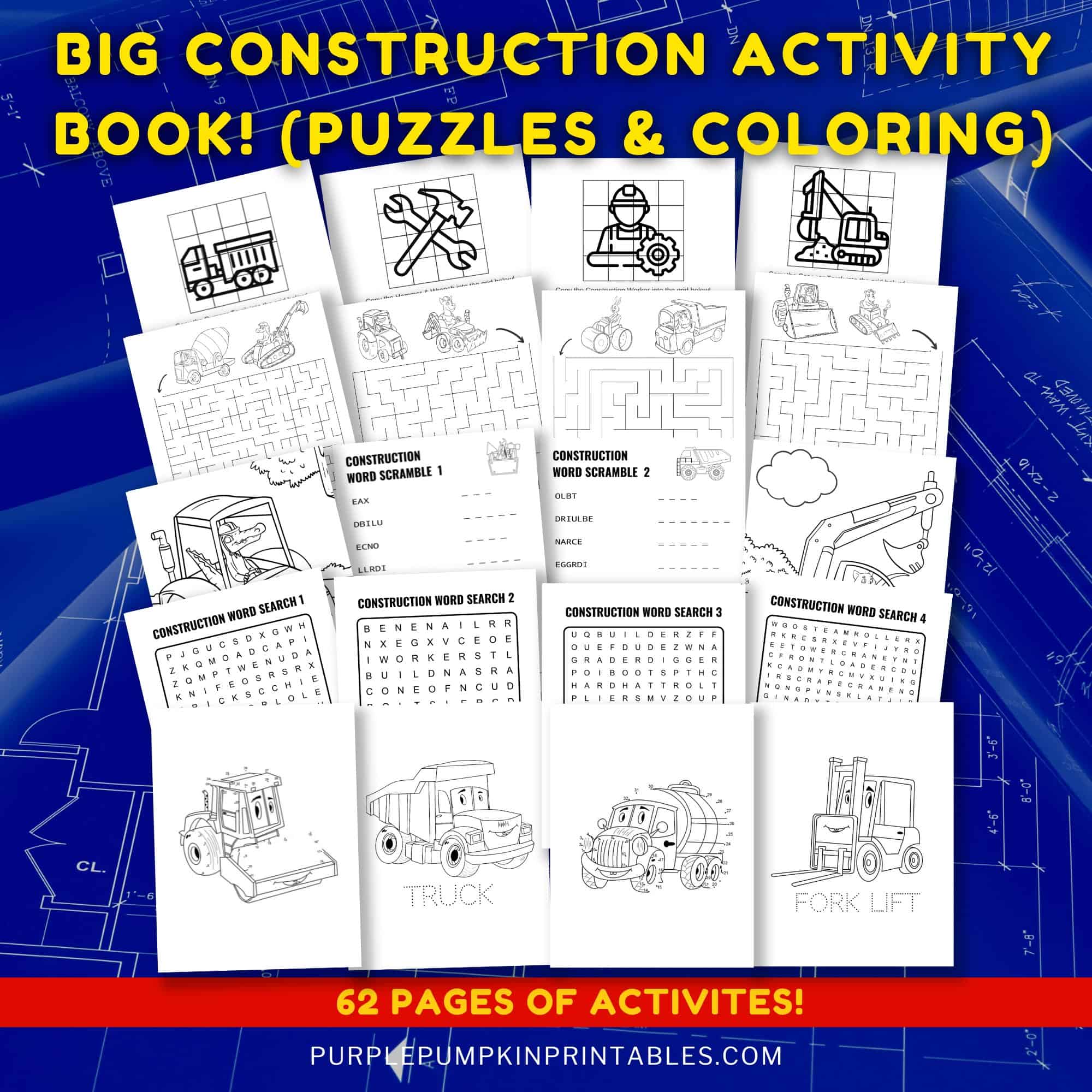 Free Printable Big Construction Vehicles Coloring Pages
