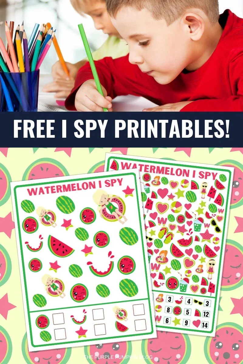 Free Printable Watermelon I Spy Game (Picture Search!) for Summer