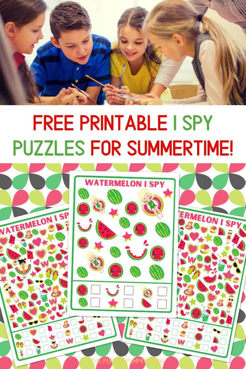 Free Printable Watermelon I Spy Game (Picture Search!) for Summer