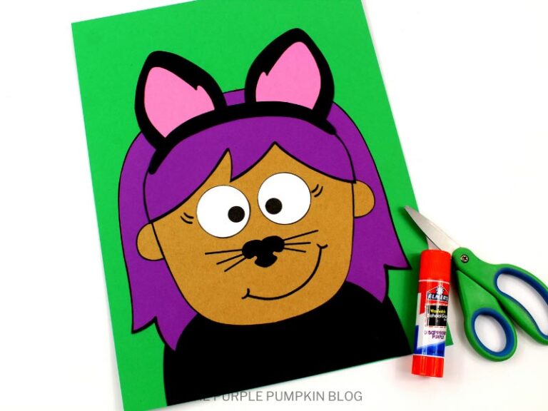 Cat Girl Craftivity – Halloween Kids Craft & Creative Writing Project