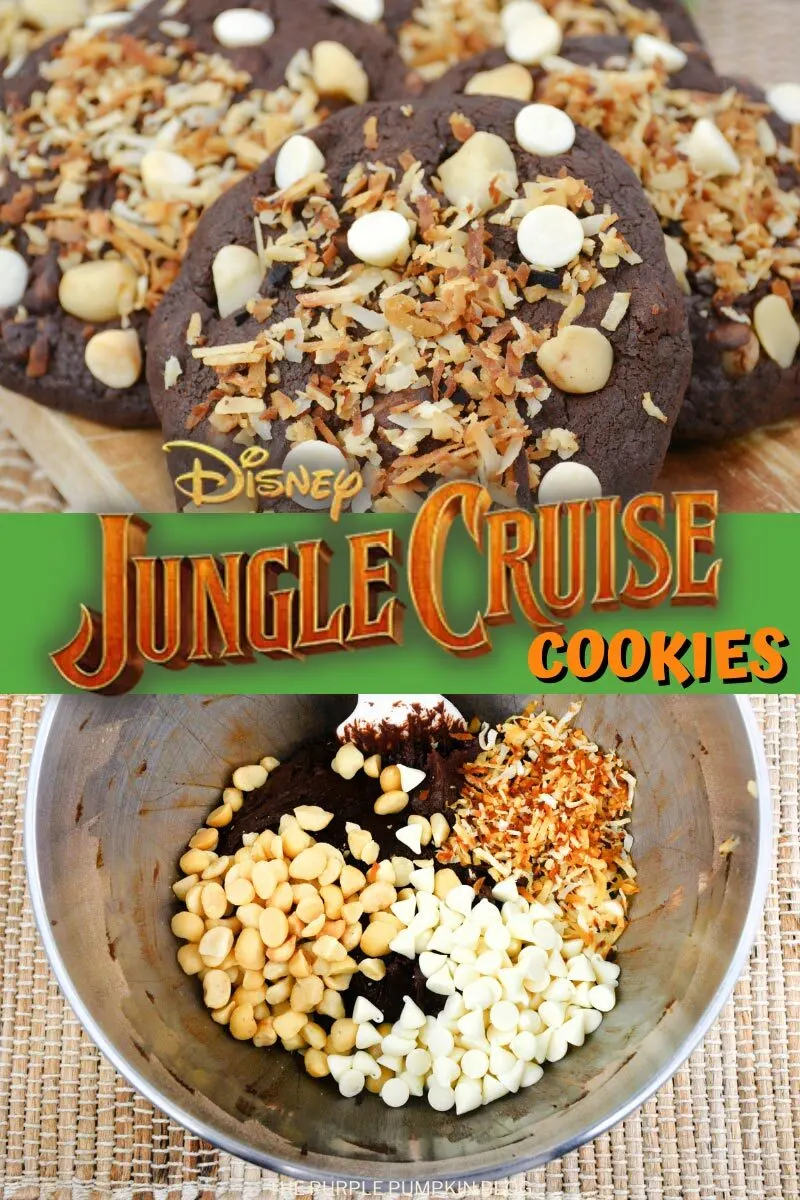 Jungle Cruise Cookies - Chocolate Coconut Cookies with Macadamia Nuts