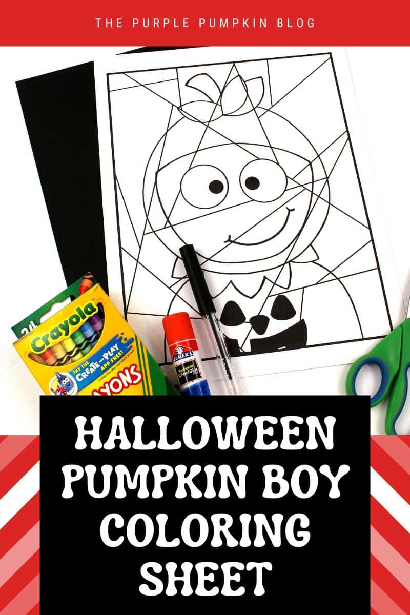 Free Printable Boy Pumpkin Coloring Sheet for Halloween!
