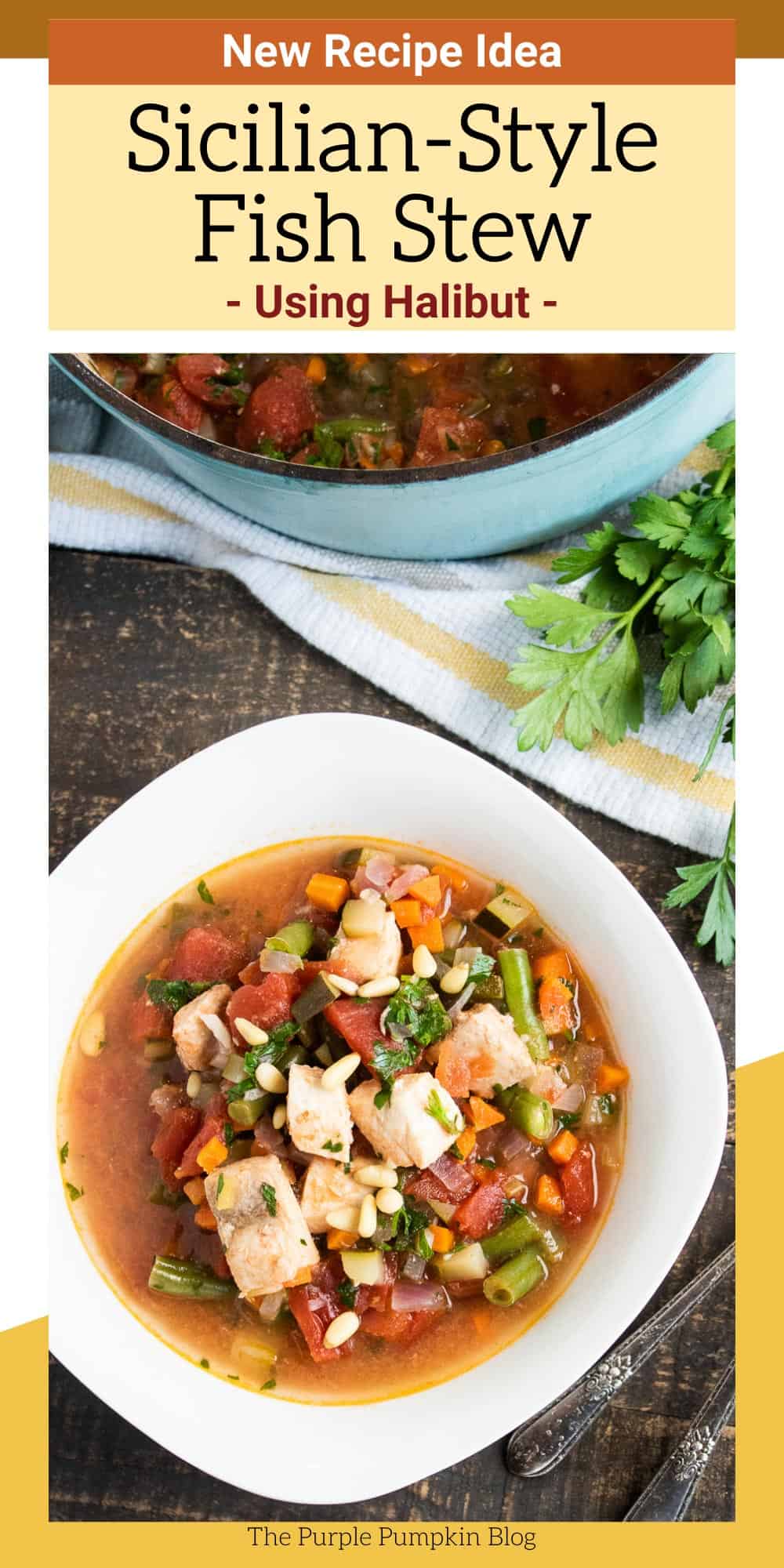 Sicilian Fish Stew Recipe with Halibut and Fresh Vegetables