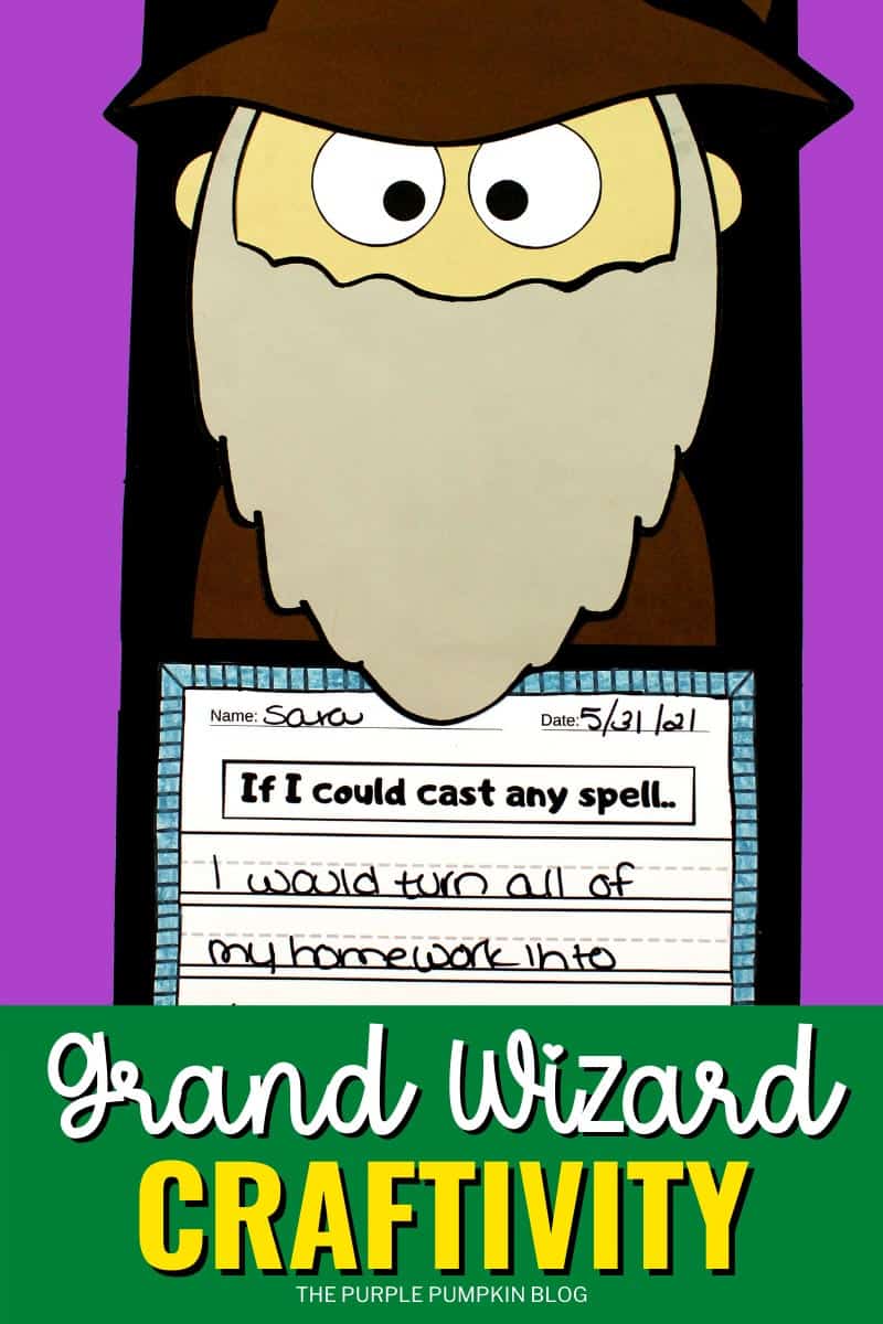 Wizard Craftivity – Halloween Kids Craft & Creative Writing Project