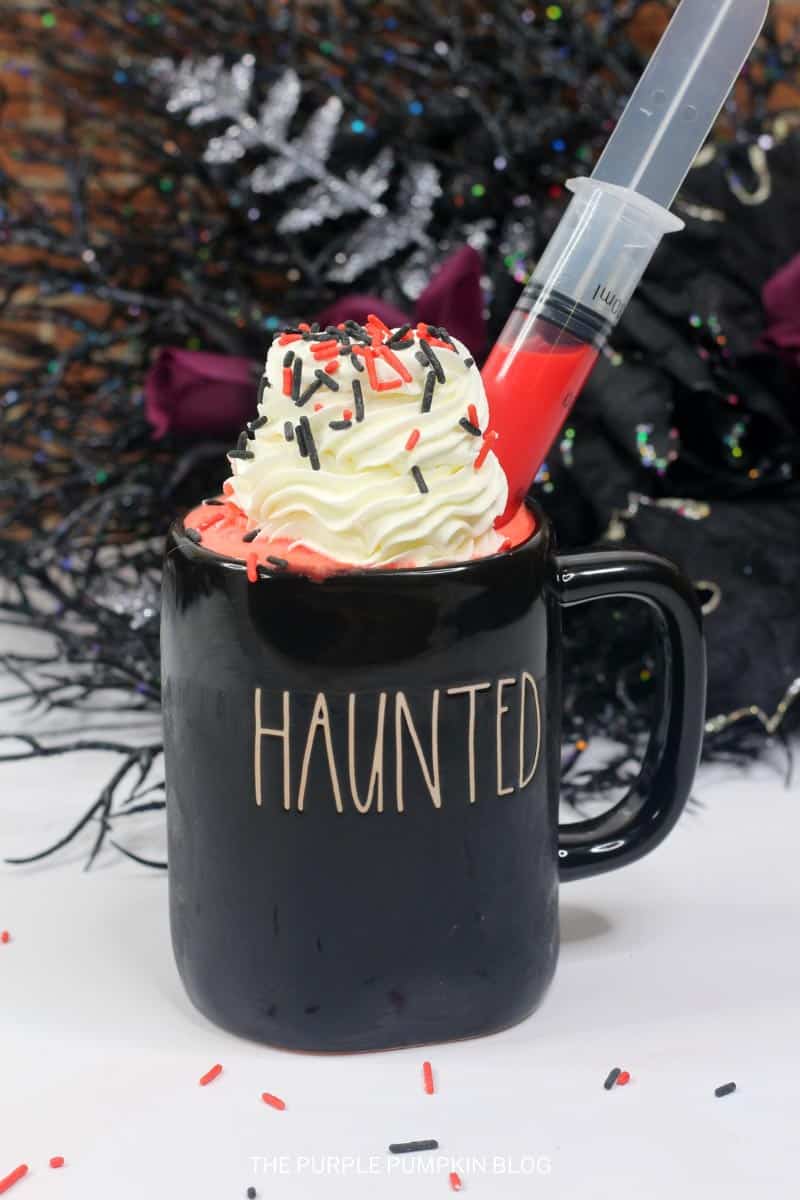 Deliciously Disgusting Bloody Hot Chocolate! (With Rum Shot!)