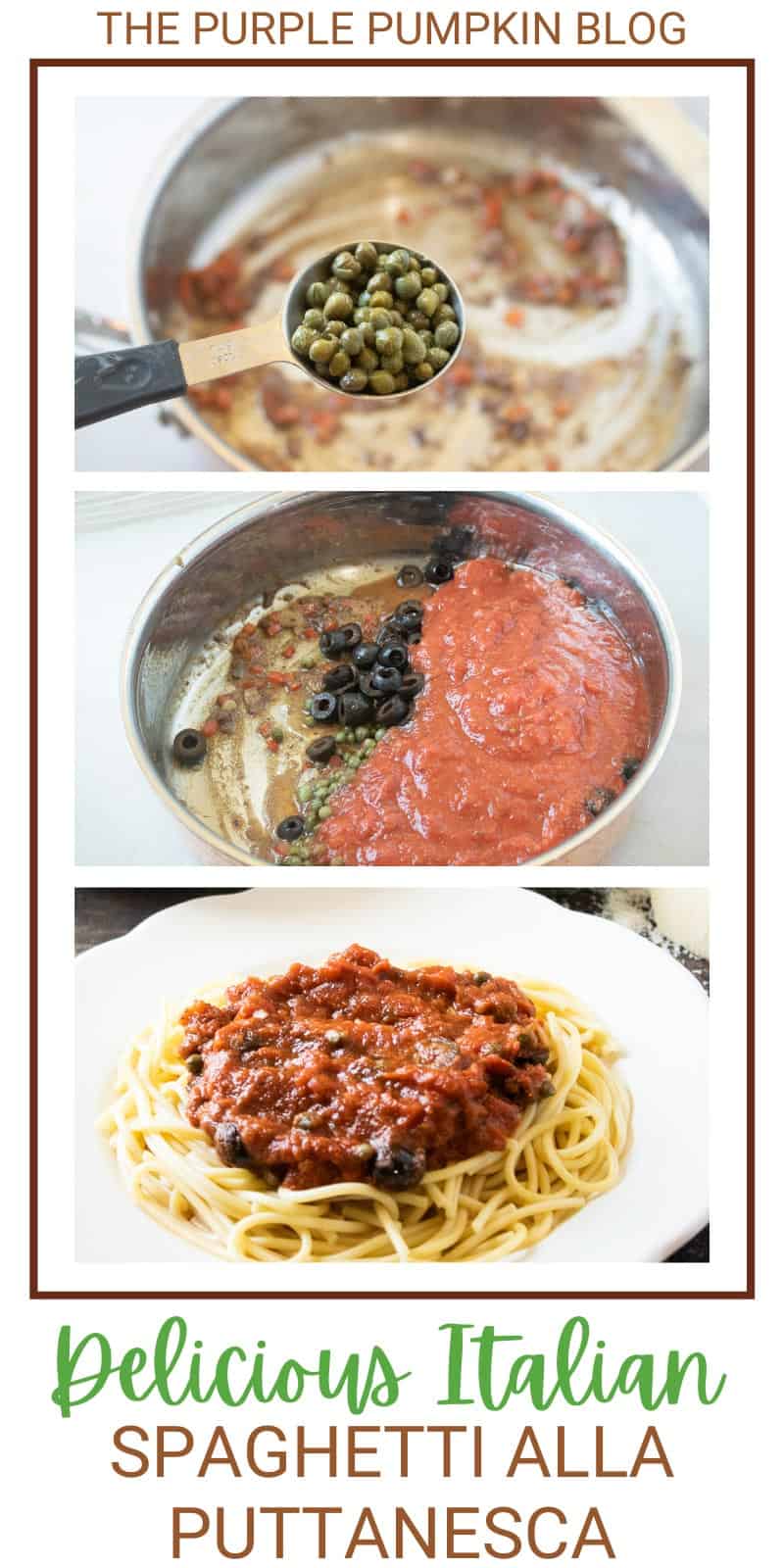 Italian Pasta Puttanesca Recipe (with Anchovies, Olives and Capers)