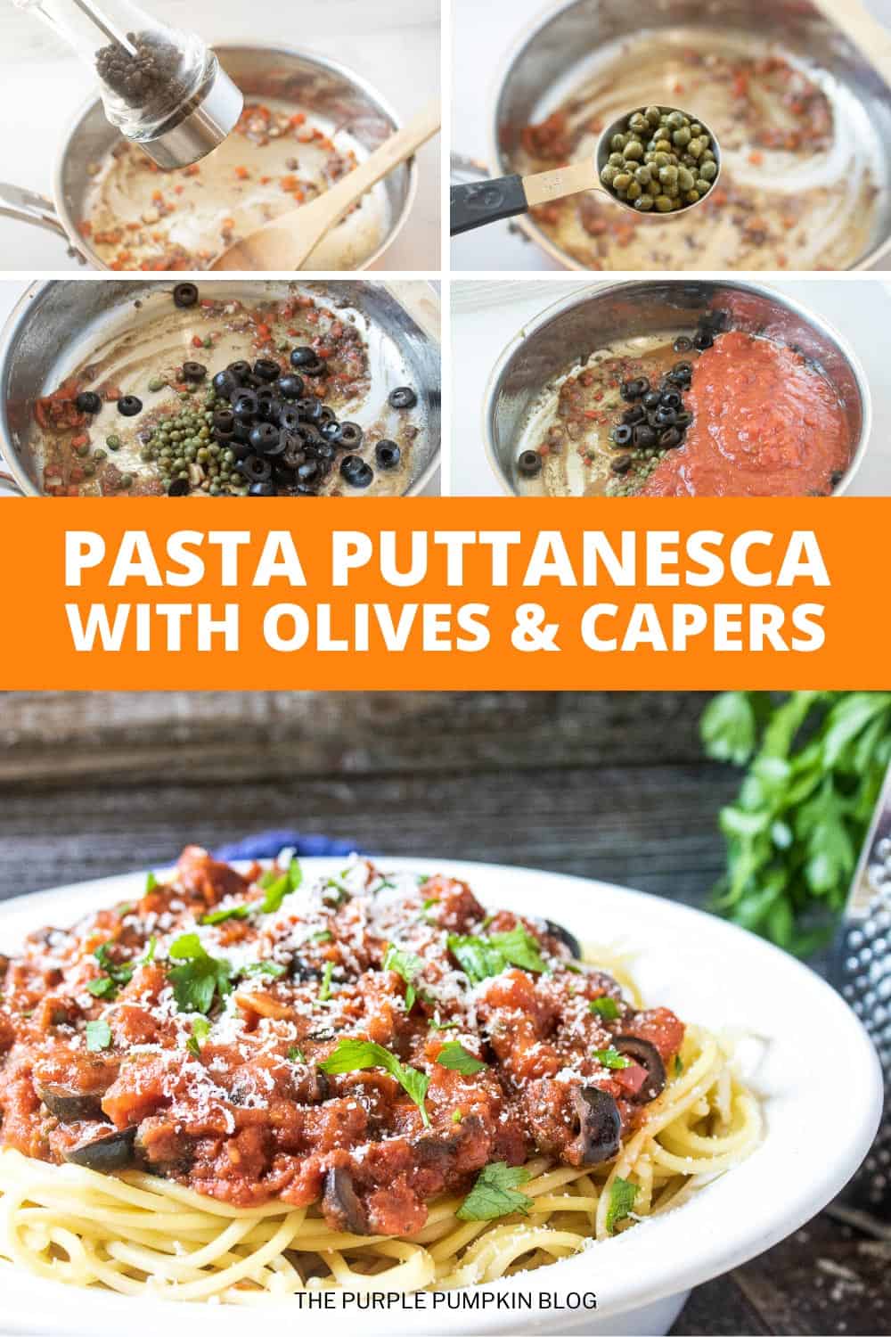 Italian Pasta Puttanesca Recipe (with Anchovies, Olives and Capers)