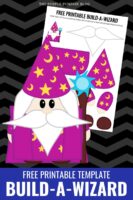 Build a Wizard! Free Printable Halloween Paper Craft For Kids