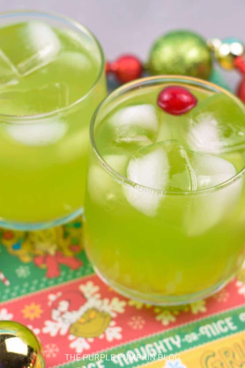 Bright Green Grinch Mocktail for Kids - Perfect for the Holidays!