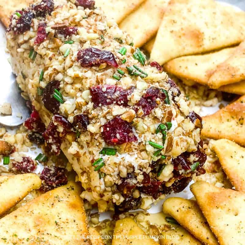 5-Ingredient Cranberry Pecan Goat Cheese Log For the Holidays